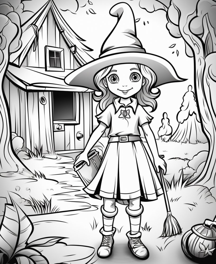 Čarodějnické Omalovánky - Magický svět čarodějnic pro děti ke stažení