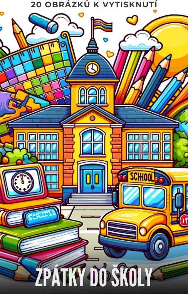 Omalovánky pro dospělé k vytisknutí - 20 obrázků zpátky do školy