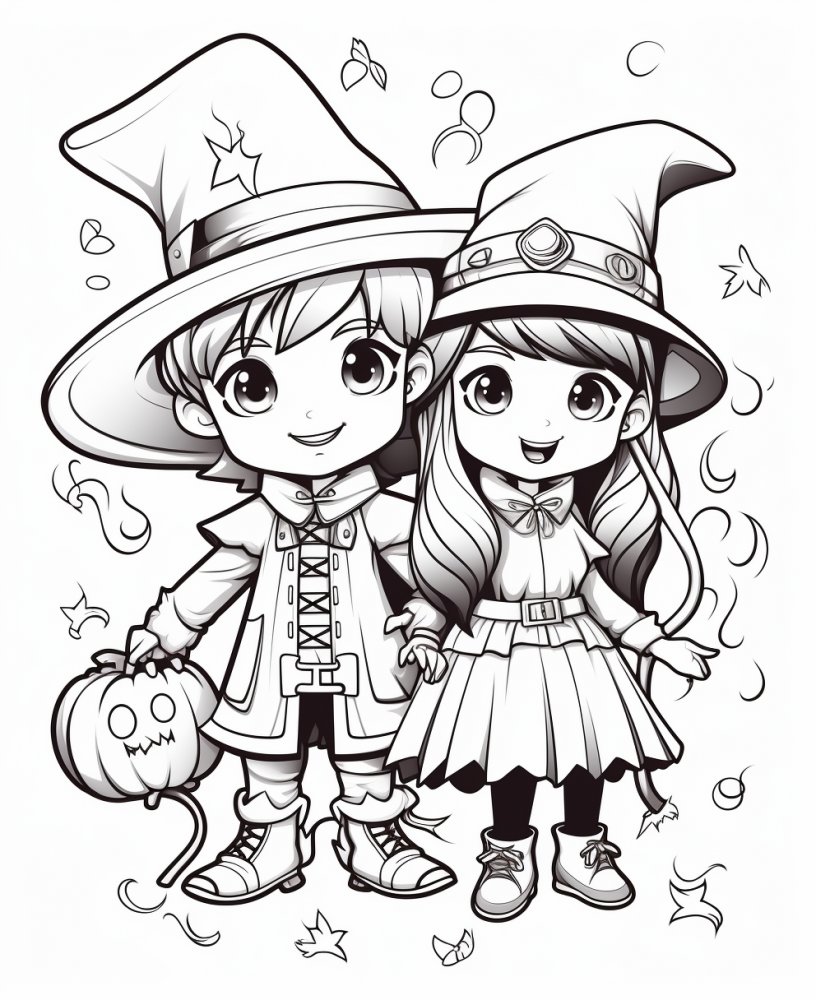 Čarodějnické Omalovánky - Magický svět čarodějnic pro děti ke stažení